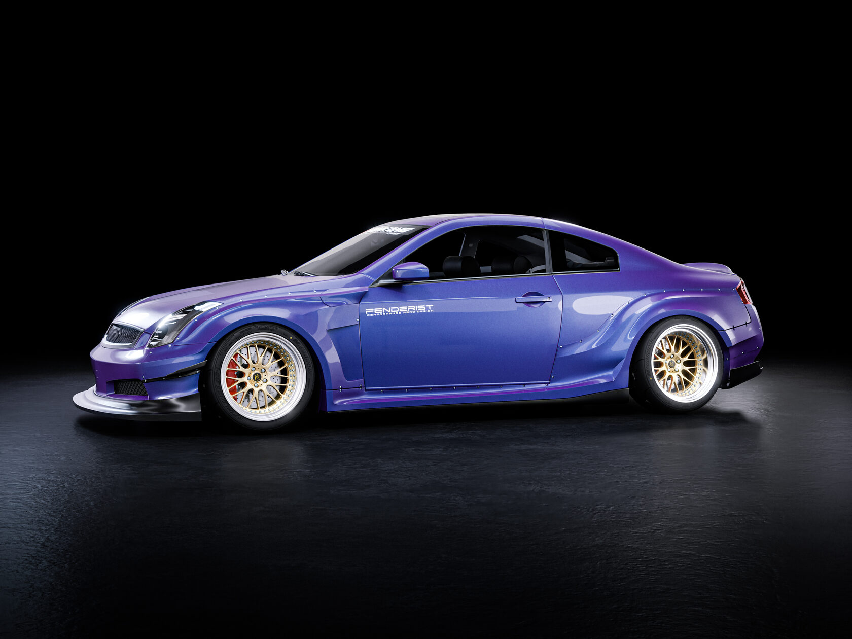 FENDERIST SPEC S Fender Flares Set / WIDE BODY KIT INFINITI G35 COUPE ...