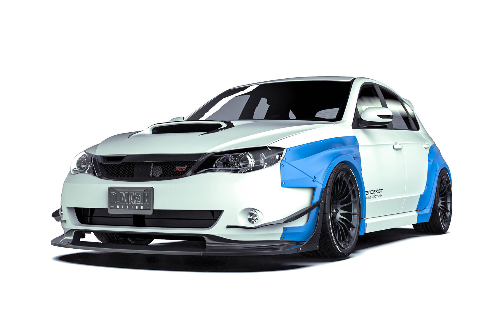 Full FENDERIST SPEC S Set / WIDE BODY KIT SUBARU IMPREZA GH# 07-12
