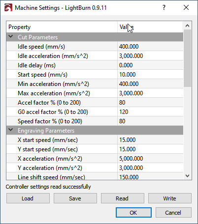 GRBL и Ruida: настройка лазера для LightBurn — Gistroy