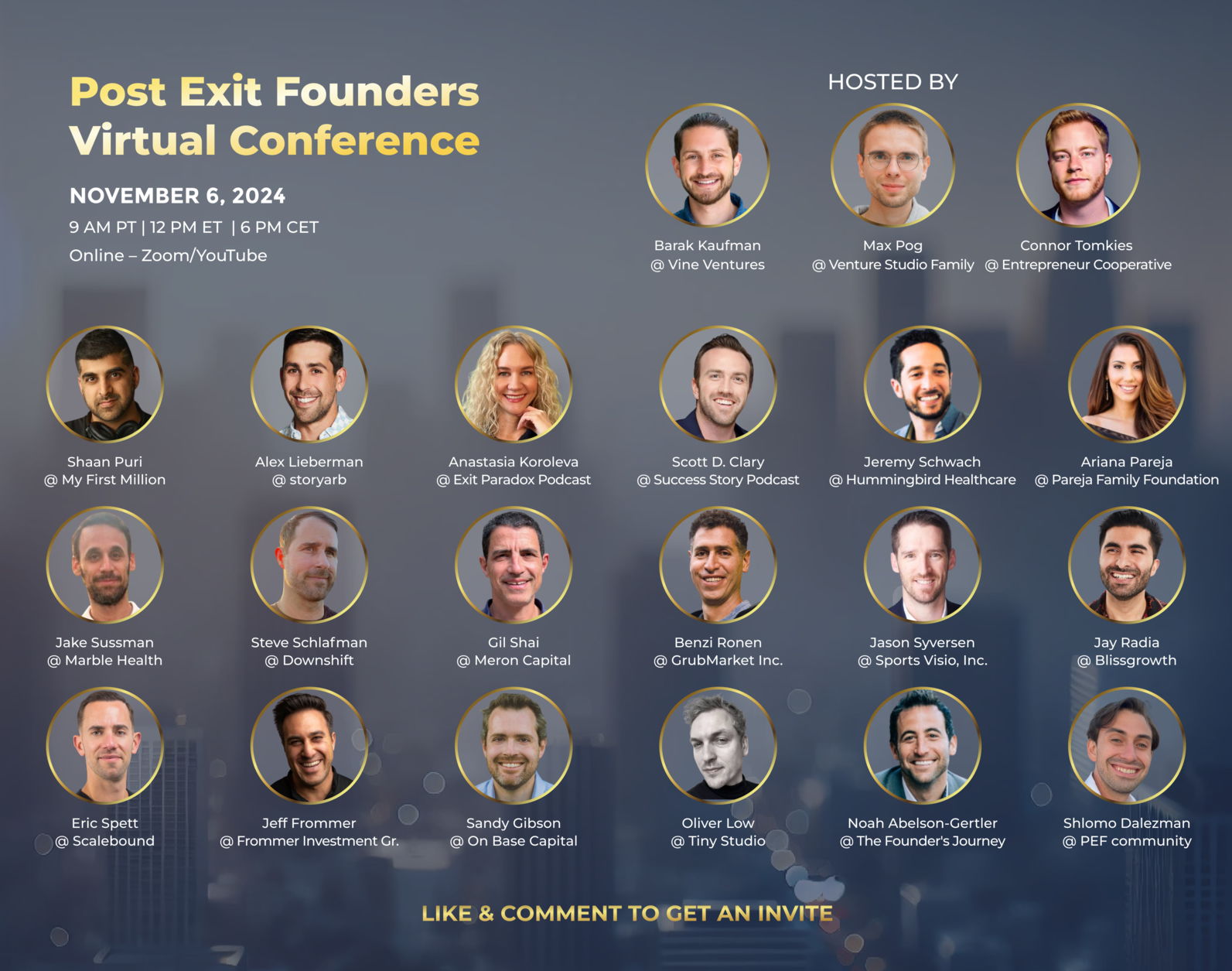 Post Exit Founders Virtual Conference