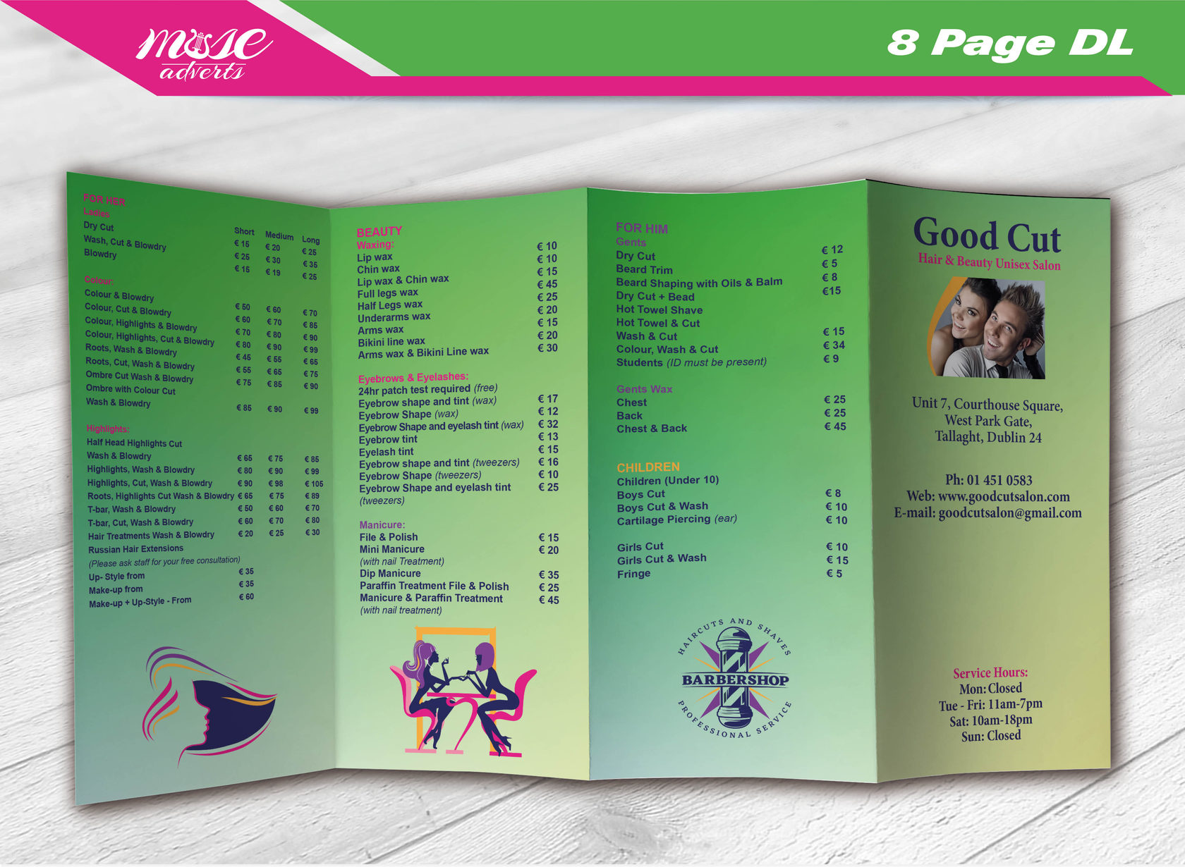 Printing / Brochures / DL size 4,6,8,10 pages