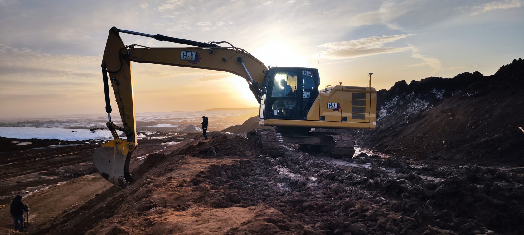 3D система нивелирования автогрейдера, экскаватора, бульдозера ...