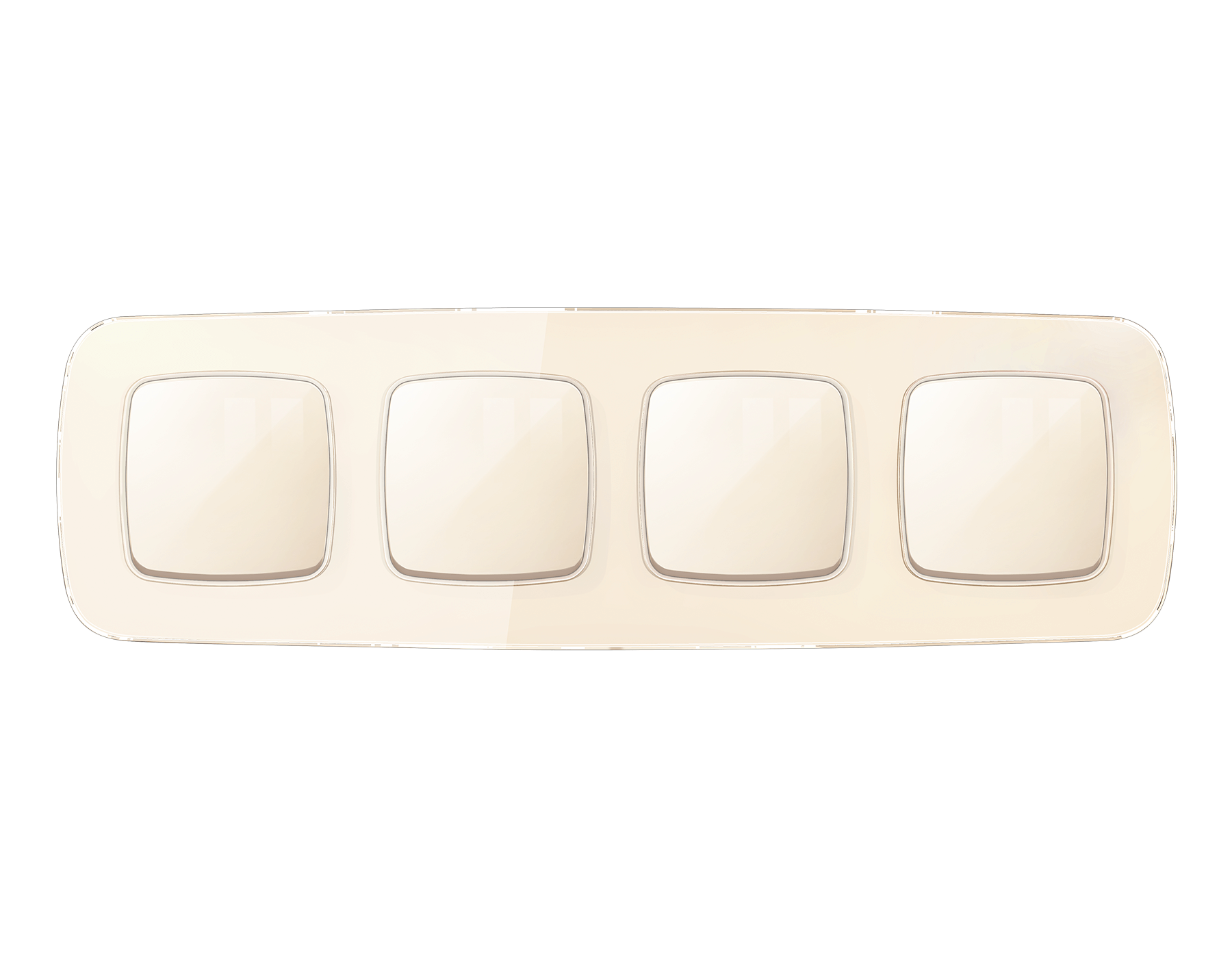 Рамка OMEGA Radian (Бежевый Стекло органическое) 4-ая OF320304