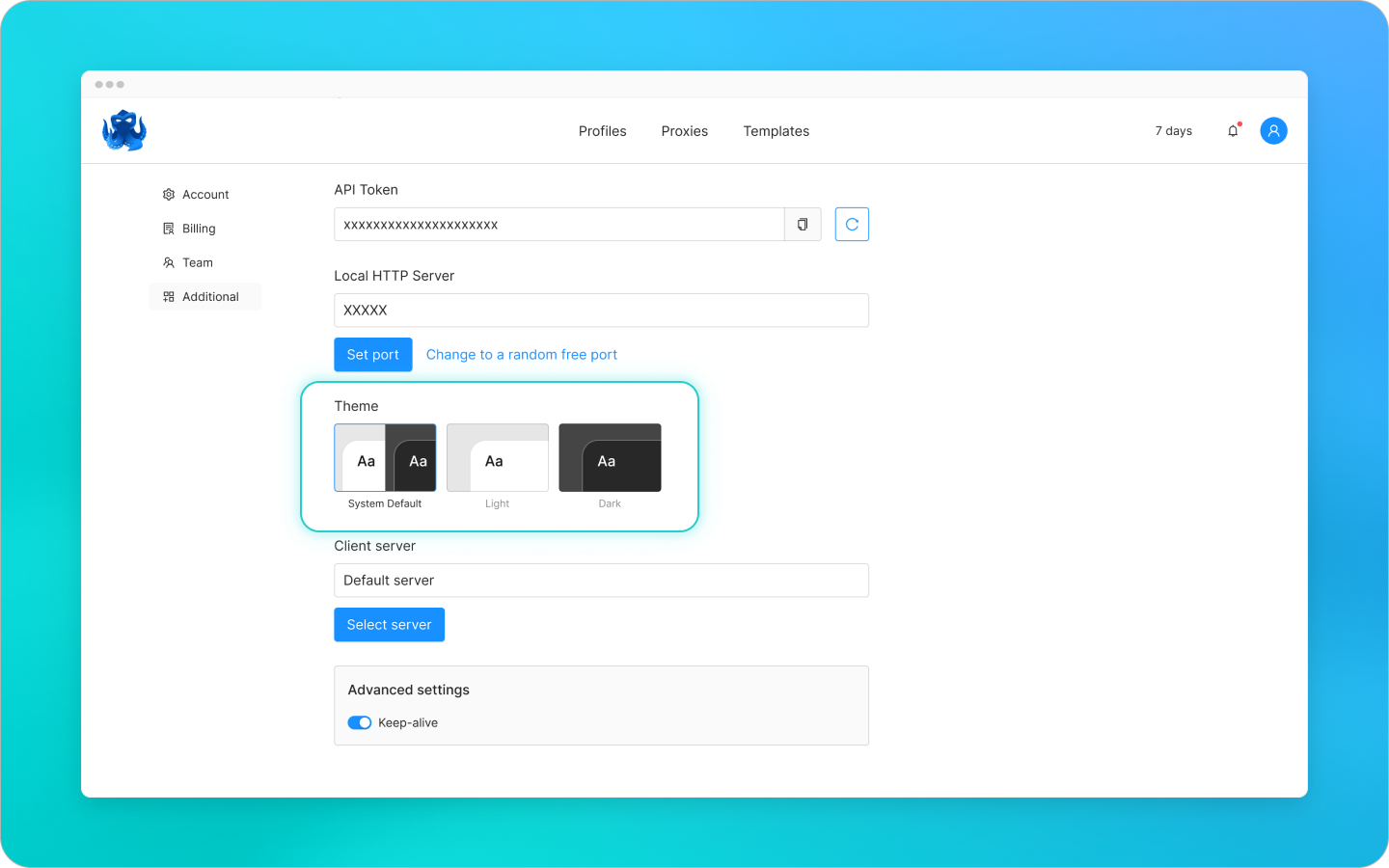 Octo Browser 1.8: dark theme, bookmarks import, automatic subscription activation, User Agent ...