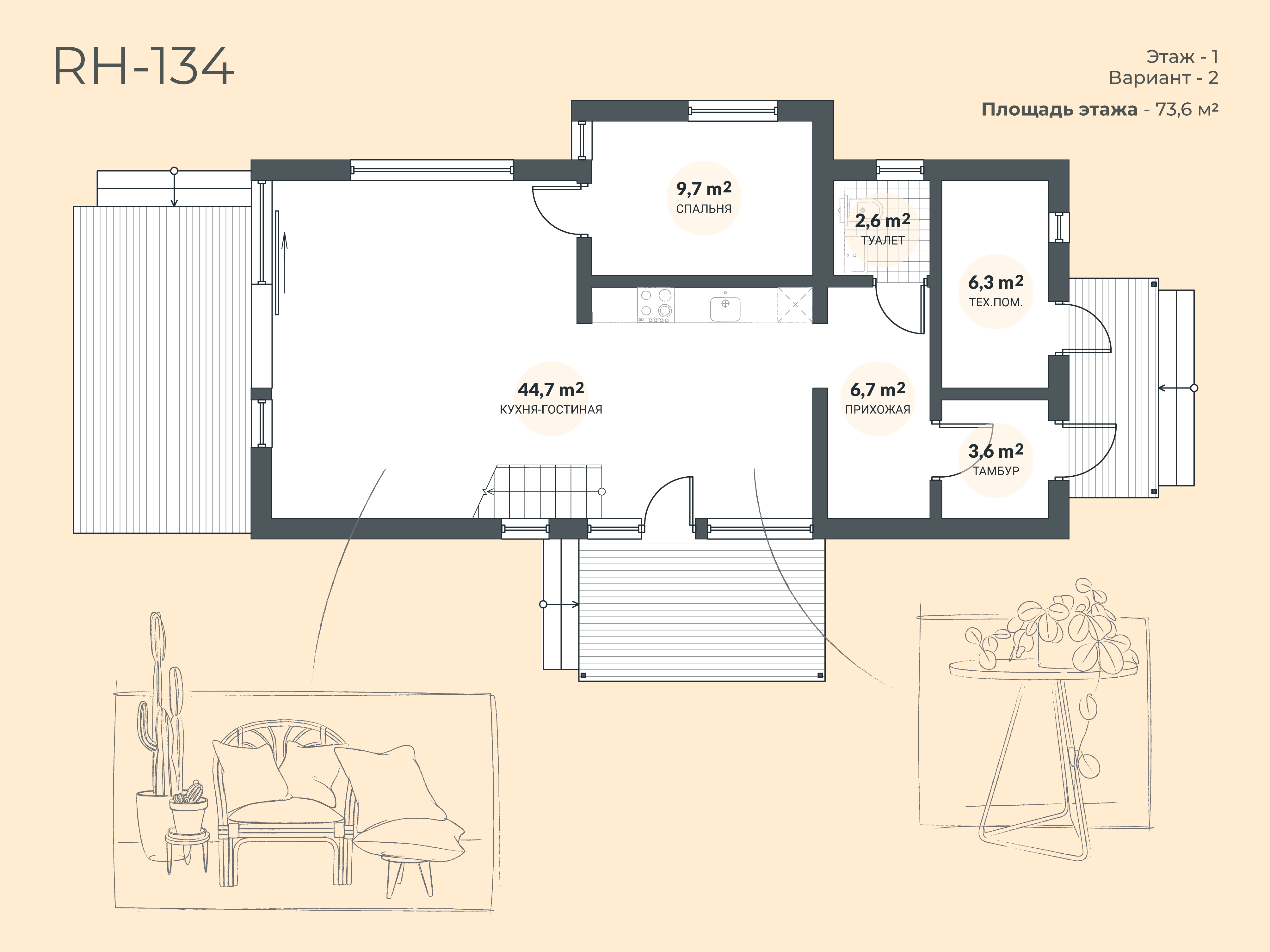 RH 134 - традиционный проект дома