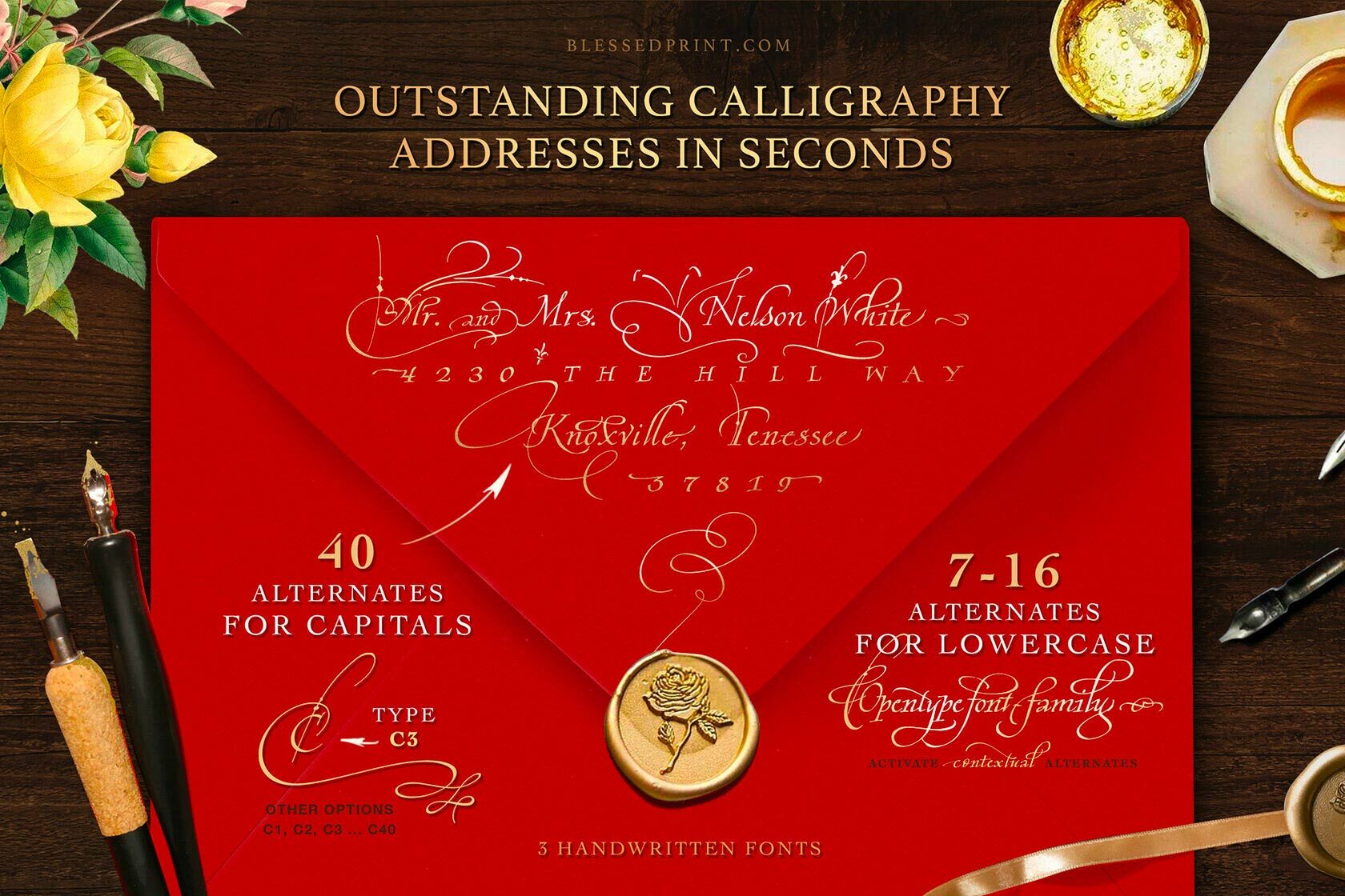 Cardinal Font | Italic Fonts - Blessed Print