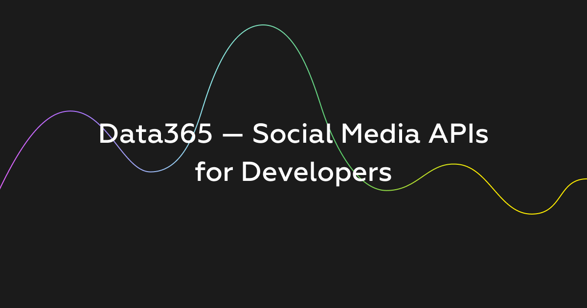 Data365 Social Media APIs are reliable solutions for social media ...