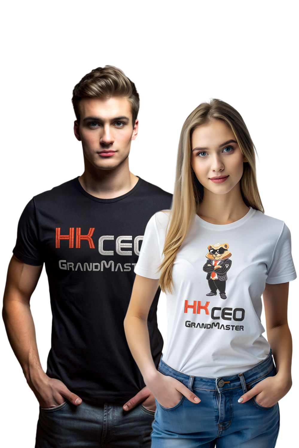 Hamster Kombat GrandMaster - машинная вышивка с хомяком на одежде