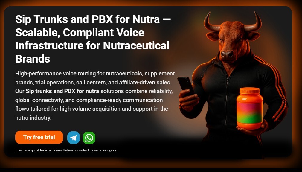 Sip Trunks and PBX for Nutra | Scalable Voice Infrastructure for ...